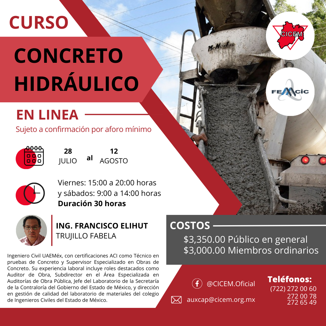 Curso de Concreto Hidráulico – Colegio de Ingenieros Civiles del Estado ...