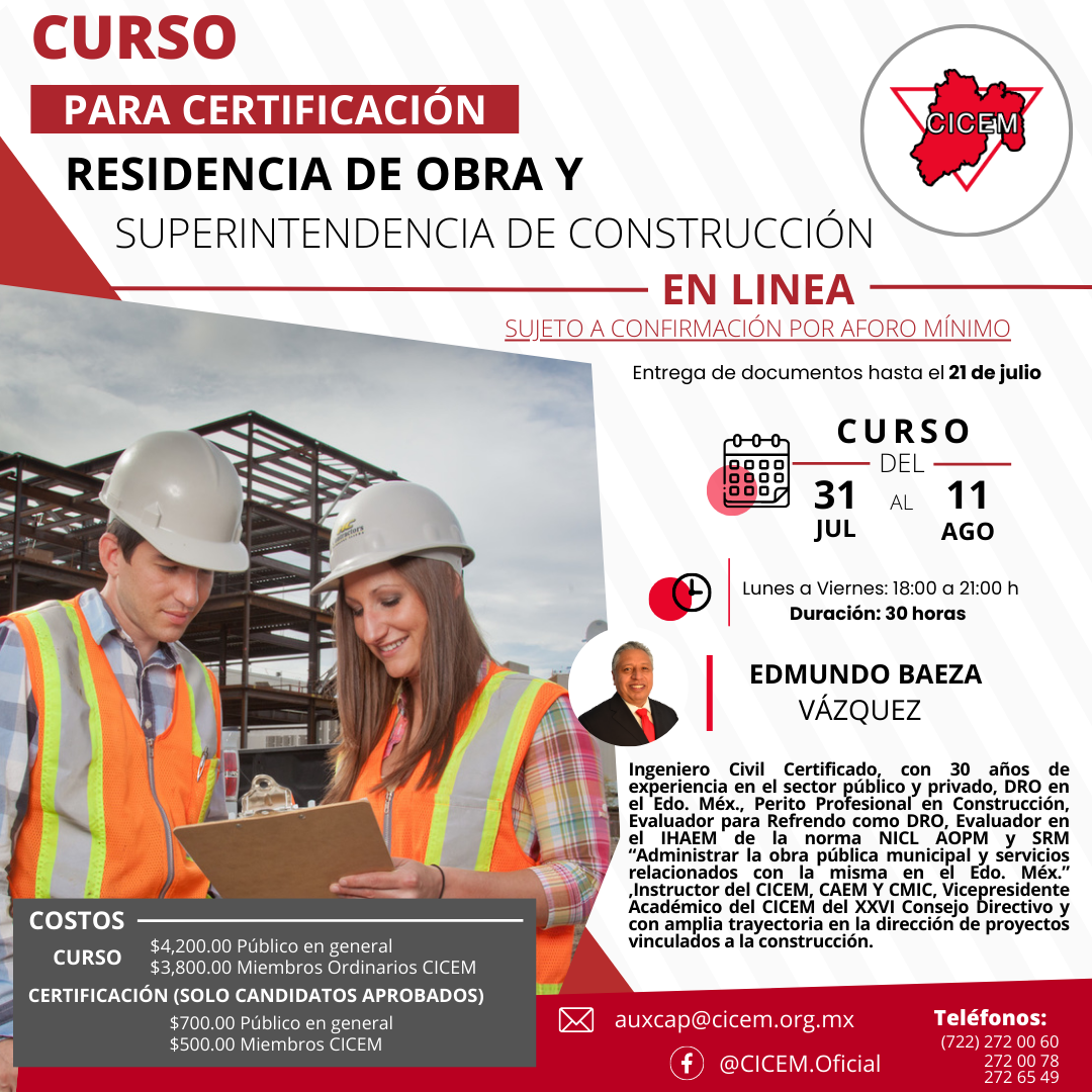Residencia de Obra y Superintendencia de Construcción – Colegio de ...