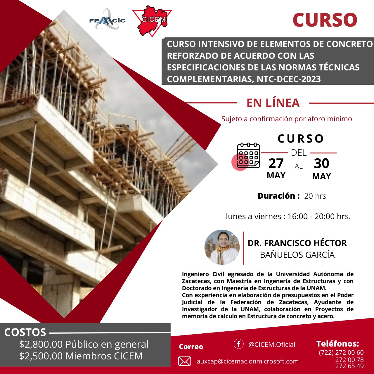 CURSO INTENSIVO DE ELEMENTOS DE CONCRETO REFORZADO DE ACUERDO CON LAS ...