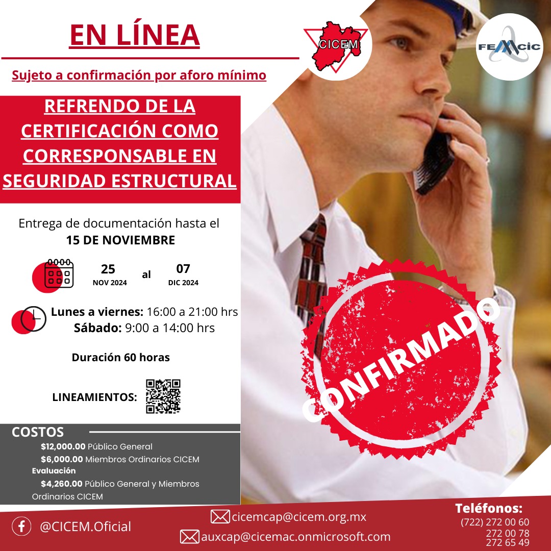 REFRENDO DE LA CERTIFICACIÓN COMO CORRESPONSABLE EN SEGURIDAD ...