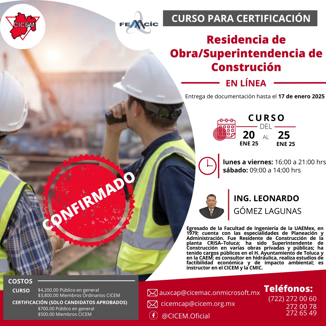 Residencia de Obra/Superintendencia de Construcción – Colegio de ...